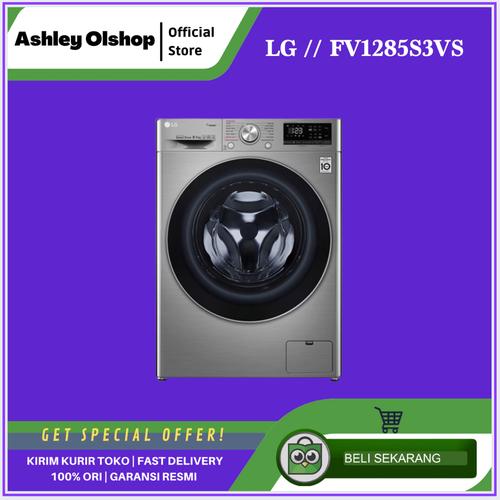 Promo Mesin Cuci LG FV1285S3VS 8,5kg Front Loading FV1285S3VS LG 8.5 KG ...
