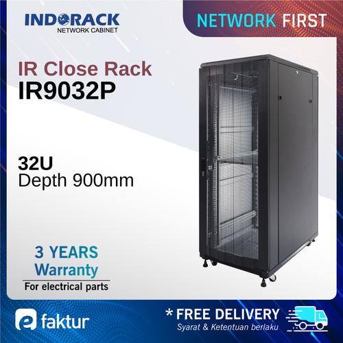 Jual IR9032P Indorack Close Rack 32U Depth 900mm Perforated Door Rak ...