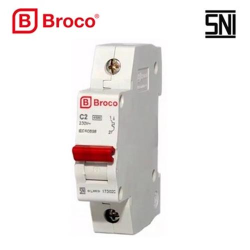 Promo BROCO MCB 1P 2A 17302C SNI Original 1 Phase 2 Ampere - Kota Depok ...