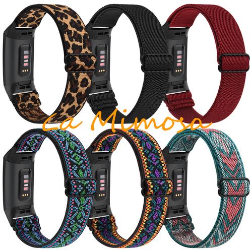 Jual Strap Elastic Woven Loop Nylon Fitbit Charge 3 Fitbit Charge 4 ...