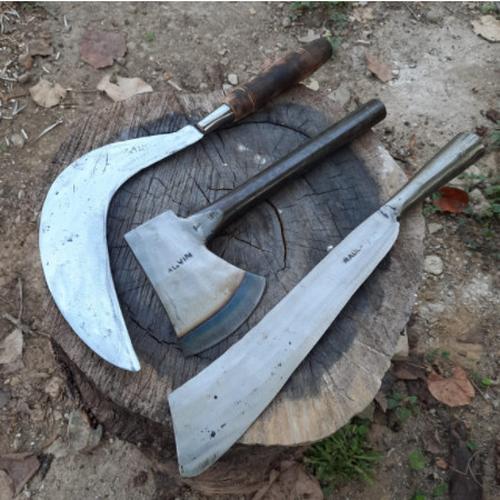 Jual kapak arit golok parang hutan/bendo baja/pisau cacah tajam-sabit ...