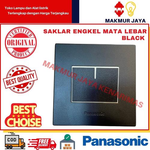 Jual SAKLAR ENGKEL PANASONIC HITAM MATA LEBAR WESJ78029B+WESJ5931B ...