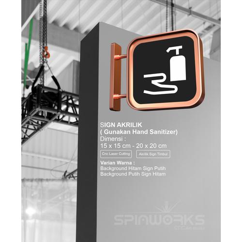 Jual Sign Akrilik / Akrilik Sign /Penanda Umum /Sign - Hitam, 15x15 ...
