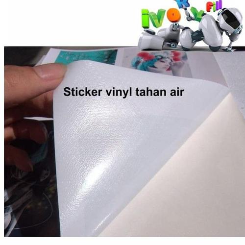 Jual Kertas Sticker Stiker Glossy Tahan Air Vinyl Bisa Semua Printer ...