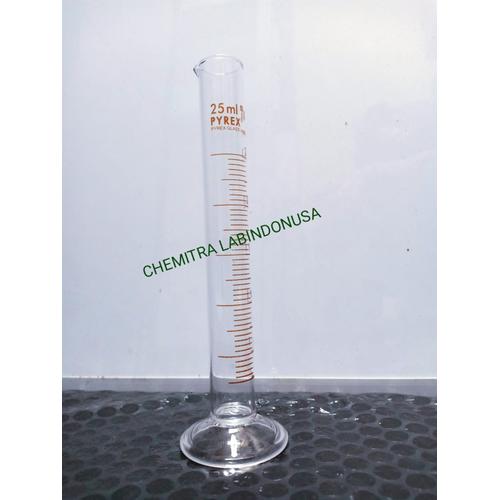 Jual PYREX Gelas ukur kaca 25 ML Measuring cylinder skala coklat ...