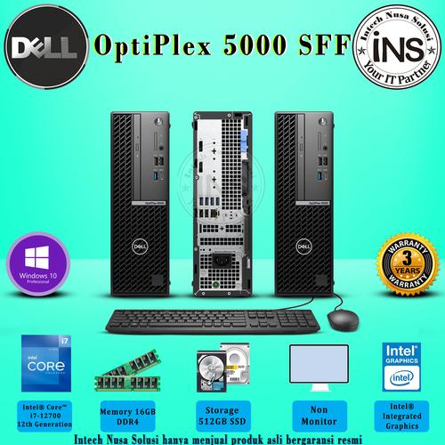 Jual CPU DELL OptiPlex 5000 SFF i7-12700 16GB 1TB SATA/512GB SSD/1TB ...