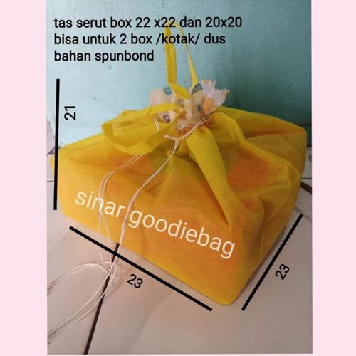 Jual tas serut box 22x22 isi 12pcs tas spunbond tas besek tas box nasi - Biru - Jakarta Barat ...