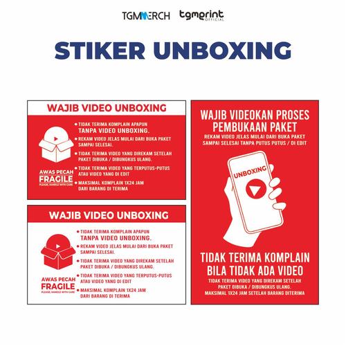 Jual Stiker Video Unboxing |MURAH - NEW MODEL - Kota Bekasi - TGM MERCH ...