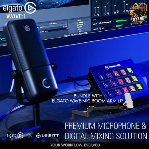 Jual Elgato Wave 1 Microphone With Elgato Wave Mic Boom Arm LP Low ...