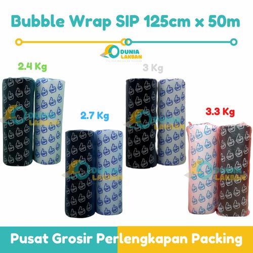 Promo (GOJEK) BUBBLE WRAP MERK SIP 125CM X 50 M 3.3 KG KUALITAS PREMIUM ...