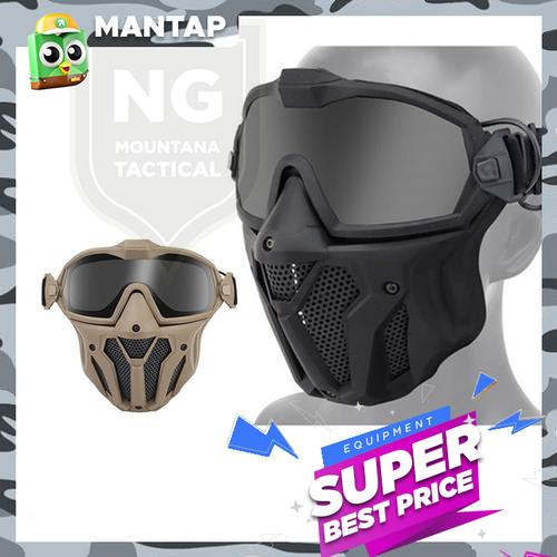 Jual Emerson Gear Airsoft Mask Detachable Anti-fog Full Face Mask With ...