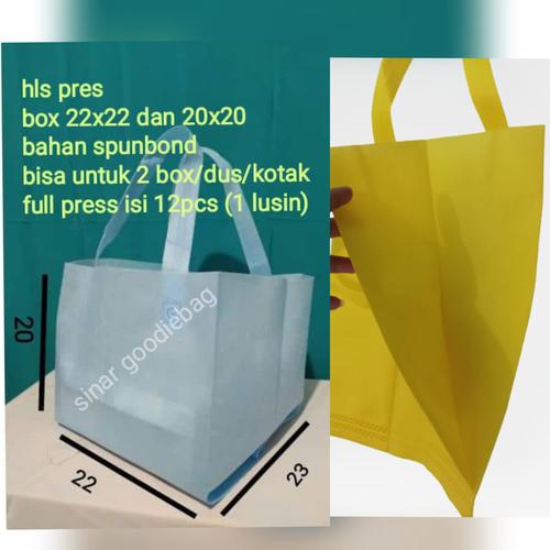 Jual tas hls press box 22x22 isi 12pcs tas spunbond tas box nasi tas besek - Kuning - Jakarta ...