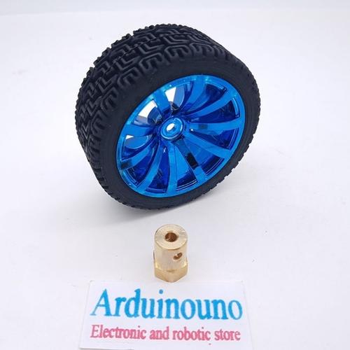 Jual WheeL Tire 65mm Roda Racing for arduino robot 25GA370 motor ...