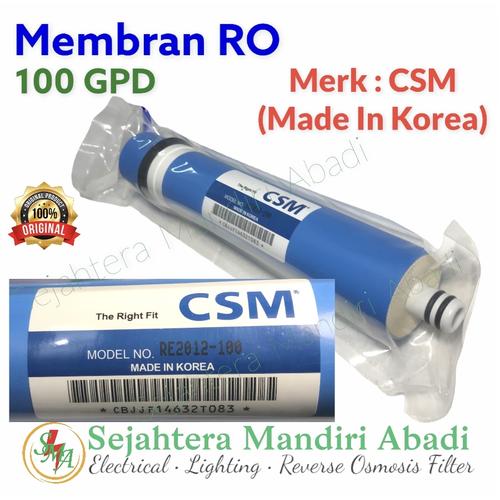 Jual Membran RO 100 GPD CSM Made In Korea Reverse Osmosis - Kota ...