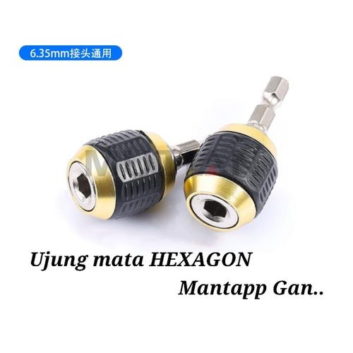 Jual Kepala Bor Keyless Drill Chuck Tanpa Kunci 6.35mm - Panjang 150mm ...