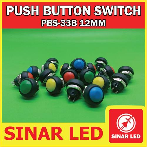 Jual PBS-33B 12mm Waterproof Momentary ON OFF Push Button 2p Switch ...