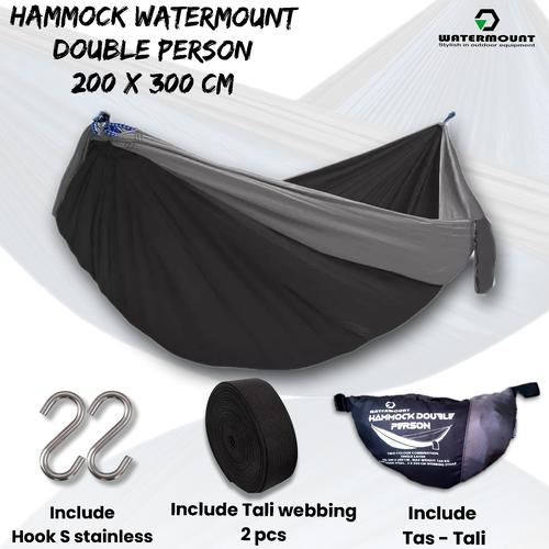 Jual Hammock 2 orang DS jumbo full bartex 300x200cm beban berat 200kg ORIGI - merah-hitam ...