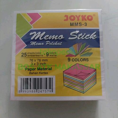Jual MEMO STICK MMS-3 JOYKO / STICKY NOTES MMS 3 JOYKO 9 WARNA MEMO ...