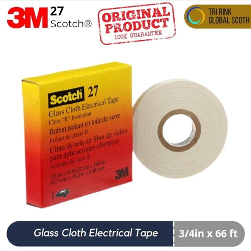 Jual 3M Scotch 27 Glass Cloth Electrical tape - 3/4 inc x 20 M - Kab ...