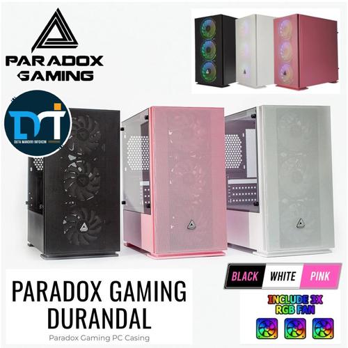 Promo Paradox Gaming DURANDAL - Tempered Glass m-ATX Gaming Case Cicil ...