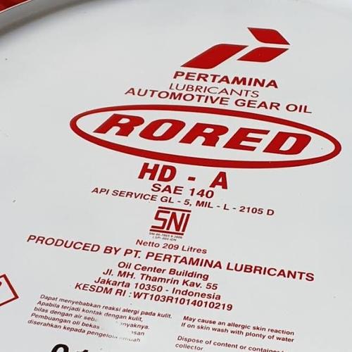 Jual Oli Pertamina Rored HD - A 140// Transmisi 209Liter - Kab ...