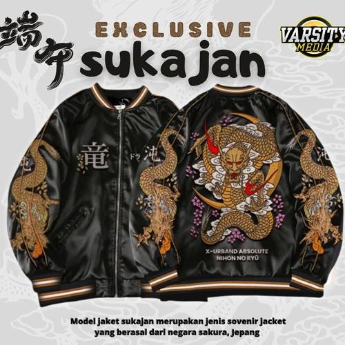 Jual Jaket Sukajan Dragon Series Full Bordir Jacket Premium Pria Jumbo ...