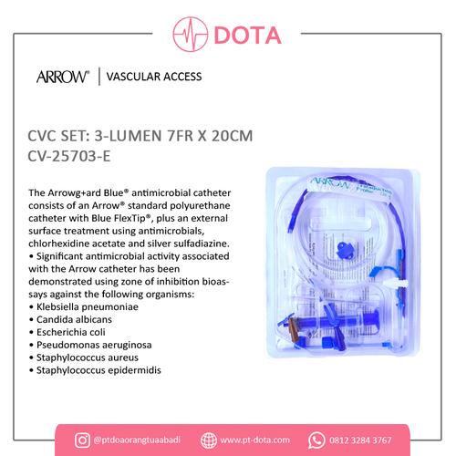 Promo ARROW Central Venous Catheter (CVC Set) Triple Lumen 7FR x 20cm ...