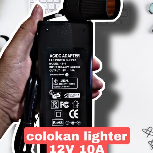 Jual ADAPTOR AC ke DC 12 VOLT asli 10A LIGHTER SOCKET CONVERTER pompa ...