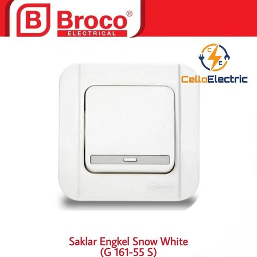 Jual Saklar Engkel BROCO GALLEO G161-55S / Saklar Tunggal Single Putih ...