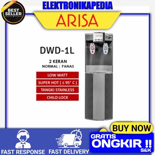 Jual DISPENSER ARISA DWD-1L DWD1L GALON ATAS 2 KRAN SUPER HOT 95°C ...