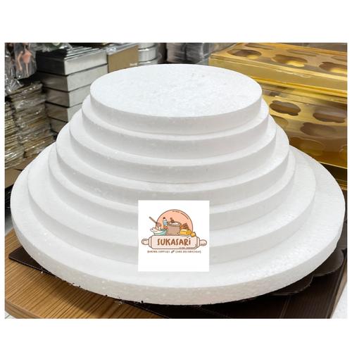 Jual Styrofoam Bulat Round 35 cm tinggi 2 cm Alas tatakan gabus dummy ...