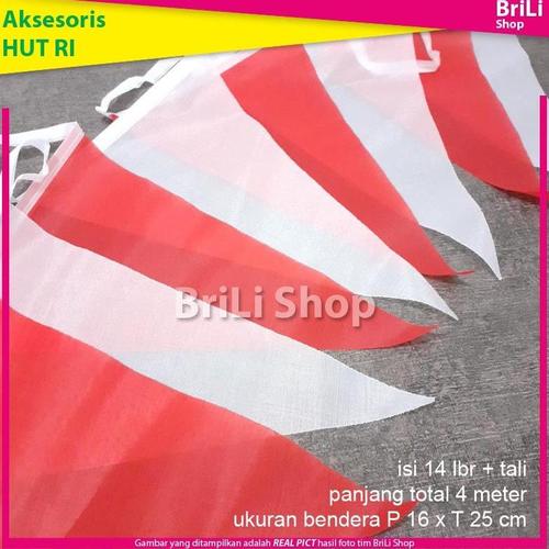 Jual Bendera Merah Putih Segitiga Bahan Kain Dekorasi 17 Agustus Bunting - Jakarta Selatan ...