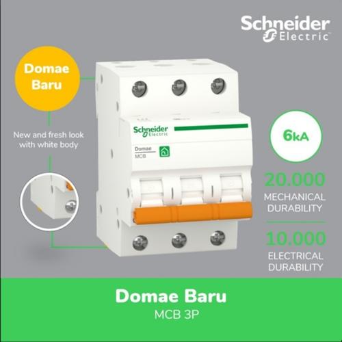 Jual Mcb Schneider New Domae 3phase 6A,10A,16A,20A,25A,32A,40A,50A,63A 3P - 6A - Jakarta Pusat ...