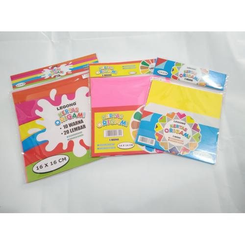 Jual Kertas Origami / Lipat Legong Double Sided Ukuran 16 x 16 cm ...
