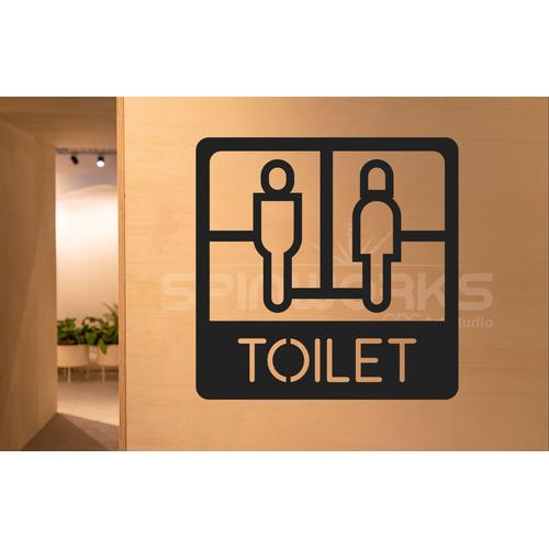 Jual Toilet Sign Akrilik Full Cutting / Sign Akrilik - Hitam, 15x15 ...