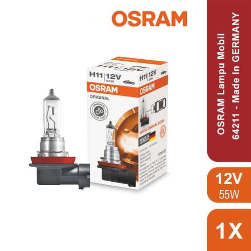 Jual Bohlam Lampu H11 Osram Halogen Original 12V 55W Standard Bulbs ...