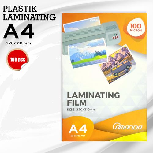 Jual Plastik Laminating A4 Amanda 100 micron size 220 x 310 mm - Jakarta Utara - RajawaliPena ...
