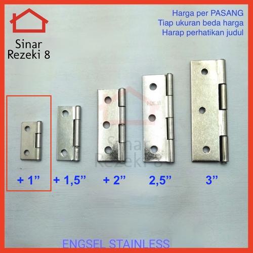 Jual Engsel Kupu Kupu 1 inch + Tipis Stainless Steel SEPASANG / Pintu ...