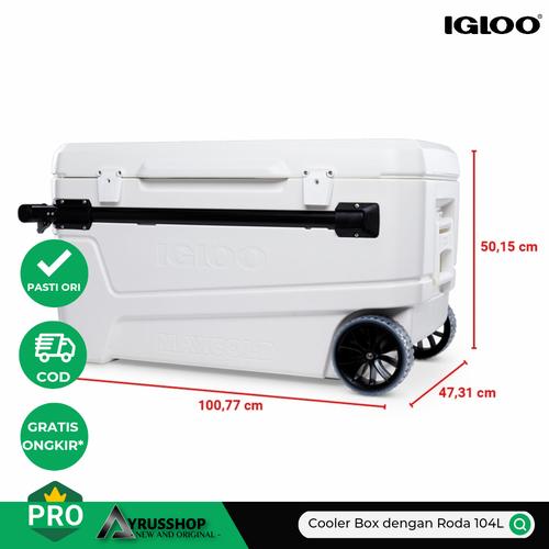 Jual Cooler Box Troli dilengkapi Roda dan Handle 104Ltr/Sunset Glide ...