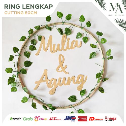 Jual Ring Rotan Lingkaran 50cm Dekorasi Backdrop Custom Nama Inisial ...