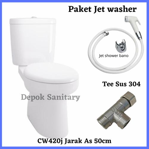 Jual CLOSET DUDUK TOTO CW420 J SOFT CLOSE JARAK AS 50CM / KLOSET DUDUK ...