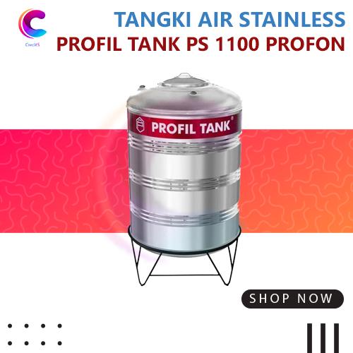 Jual Tangki Air Stainless PROFIL TANK PS 1100 Vol. 961 L PROFON - Kab ...