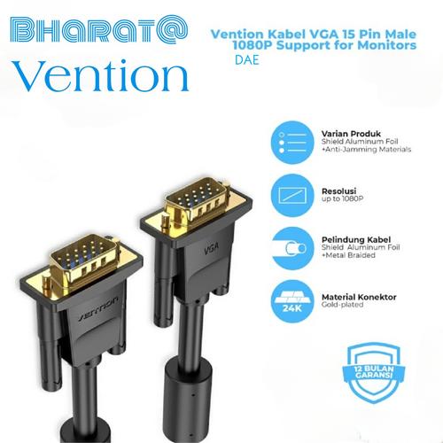 Jual Vention DAE Kabel VGA 15M 20M 25M 30M Male to Male Premium Shielded - 15M - Kota Bekasi ...
