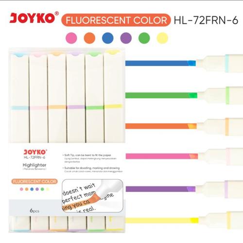 Jual Penanda Berwarna Highlighter Joyko HL-72FRN 6 Warna - Jakarta ...