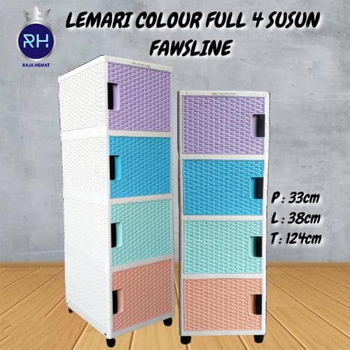 Jual Lemari Plastik 4 Susun Full Colour / Lemari Baju Plastik 4 Susun ...