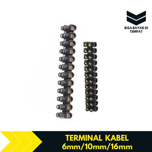 Jual Terminal Blok Kabel Listrik Kuningan Krustin 6mm 10mm 16mm TBA1396 ...