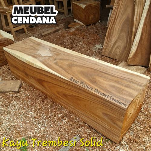 Jual stool kayu, balok kursi kayu solid trembesi, dingklik stool kayu ...