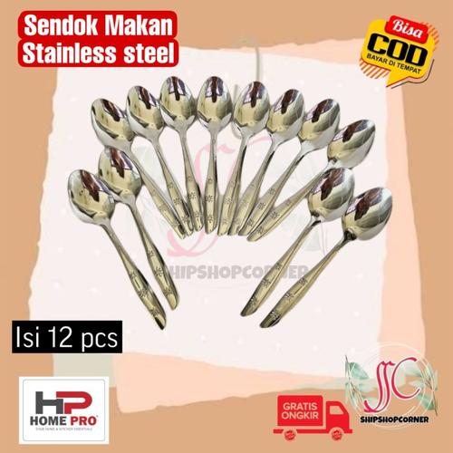Jual endok Garpu Makan Stainless steel isi 12 pcs tebal Home Pro 808 ...