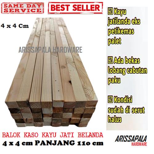 Jual KASO KAYU JATI BELANDA BALOK JATI LONDO 4X4 PANJANG 110 CM SUDAH ...
