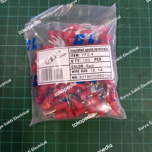 Jual Kabel Skun/Sekun/Lugs/Cable Shoes Garpu ISOLASI CL YF 2-4 ...